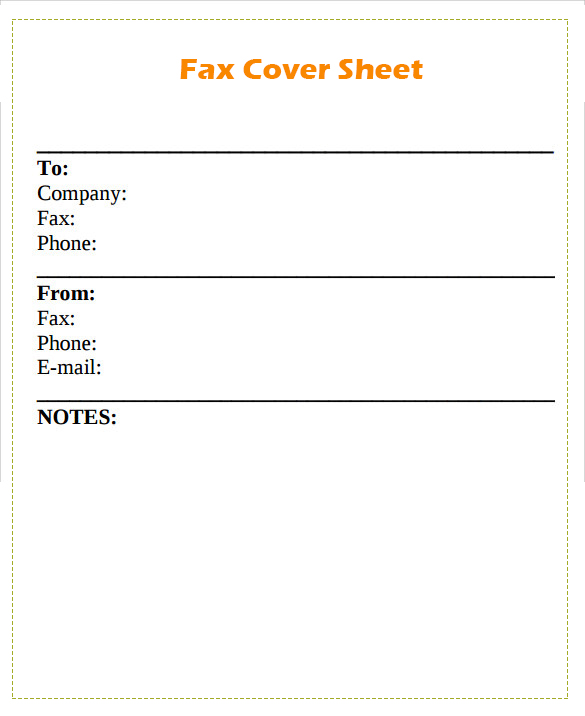 Free Printable Standard Fax Cover Sheet Templates